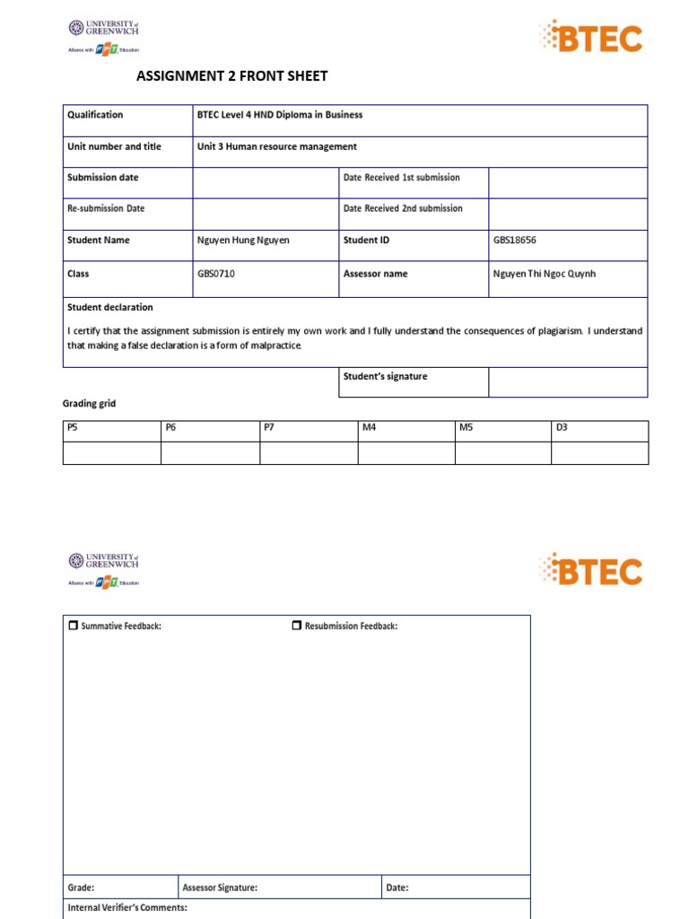 Assiment 2 HRM-đã chuyển đổi | PDF | Employment | Occupational Safety And Health