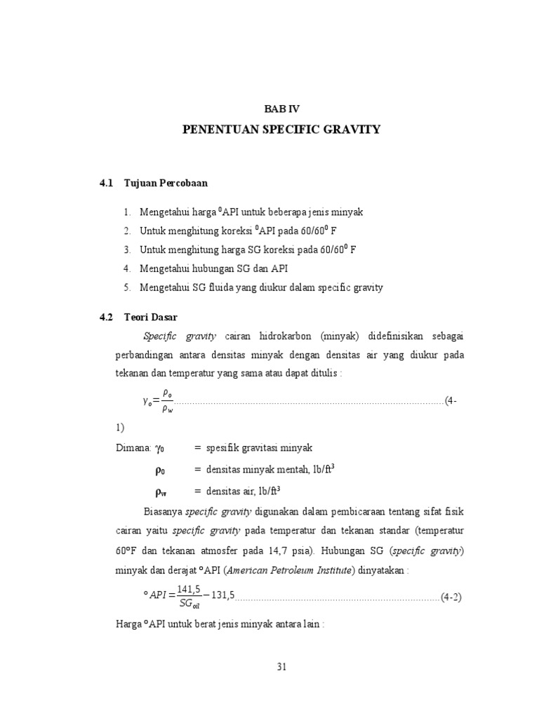 Penentuan Specific Gravity | PDF | Metode & Bahan Ajar | Sains & Matematika