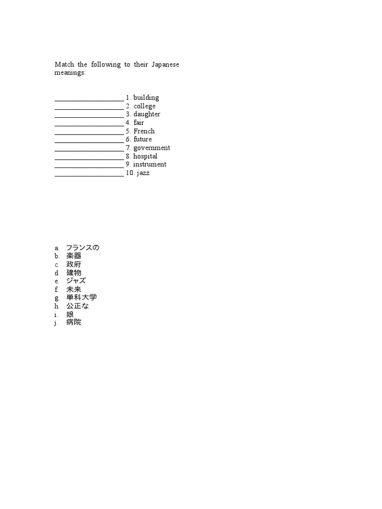Eiken 3 Vocabulary | PDF