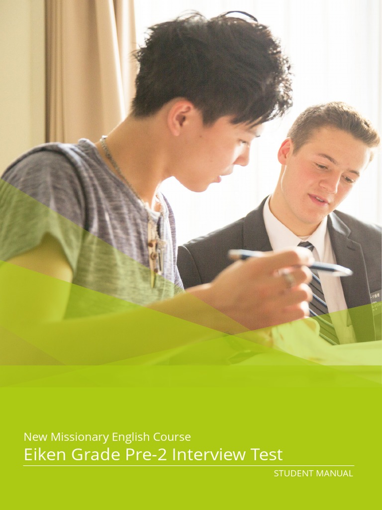 Eiken Pre-2 Interview Test Manual | PDF | English Language | Interview