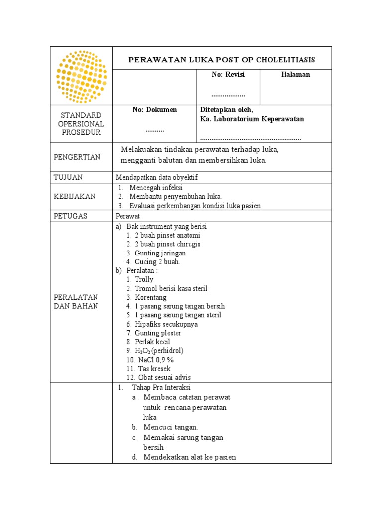 Dops Pemeriksaan Perawatan Luka | PDF