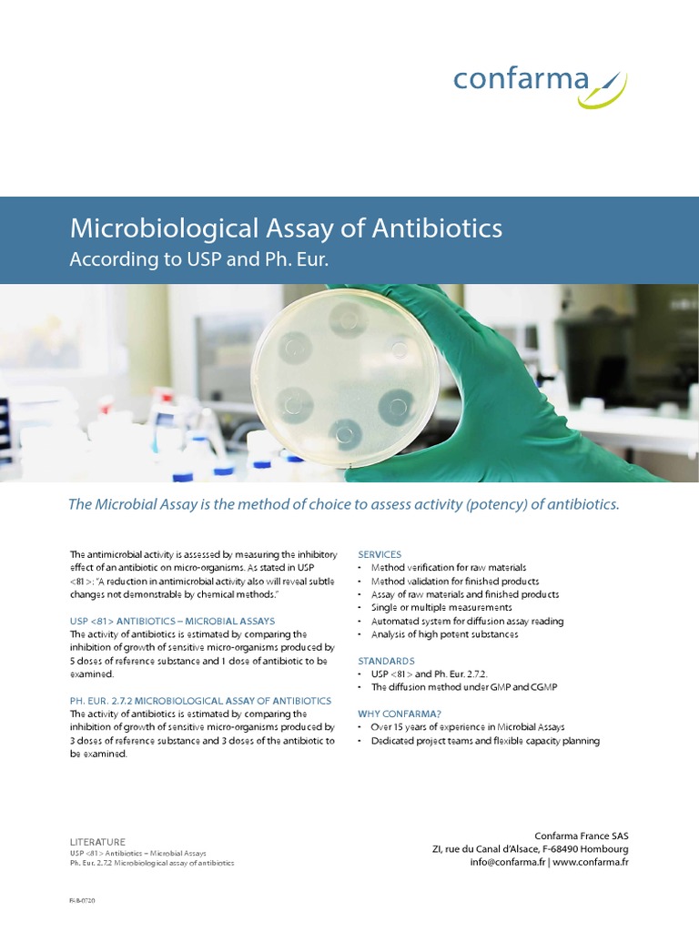 Microbial Assay of Antibiotics USP Ph. Eur | PDF | Pharmacy | Antibiotics