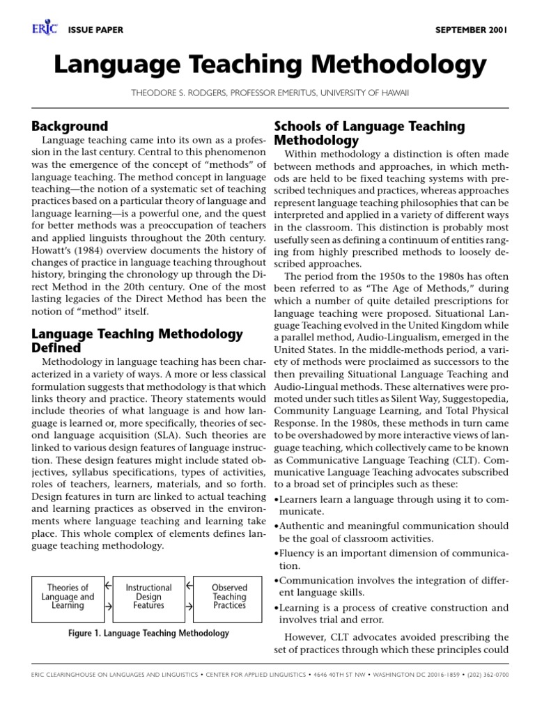 English Teaching Methodology | PDF | Language Arts & Discipline