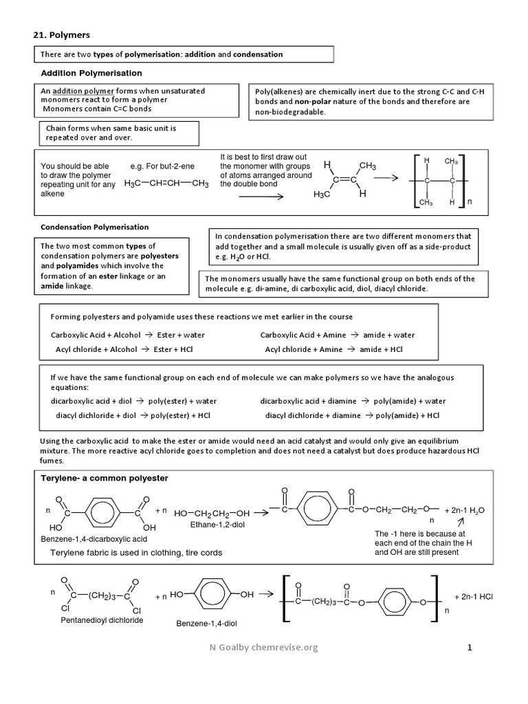 Polymers: C C CH | PDF | Polymerization | Polymers