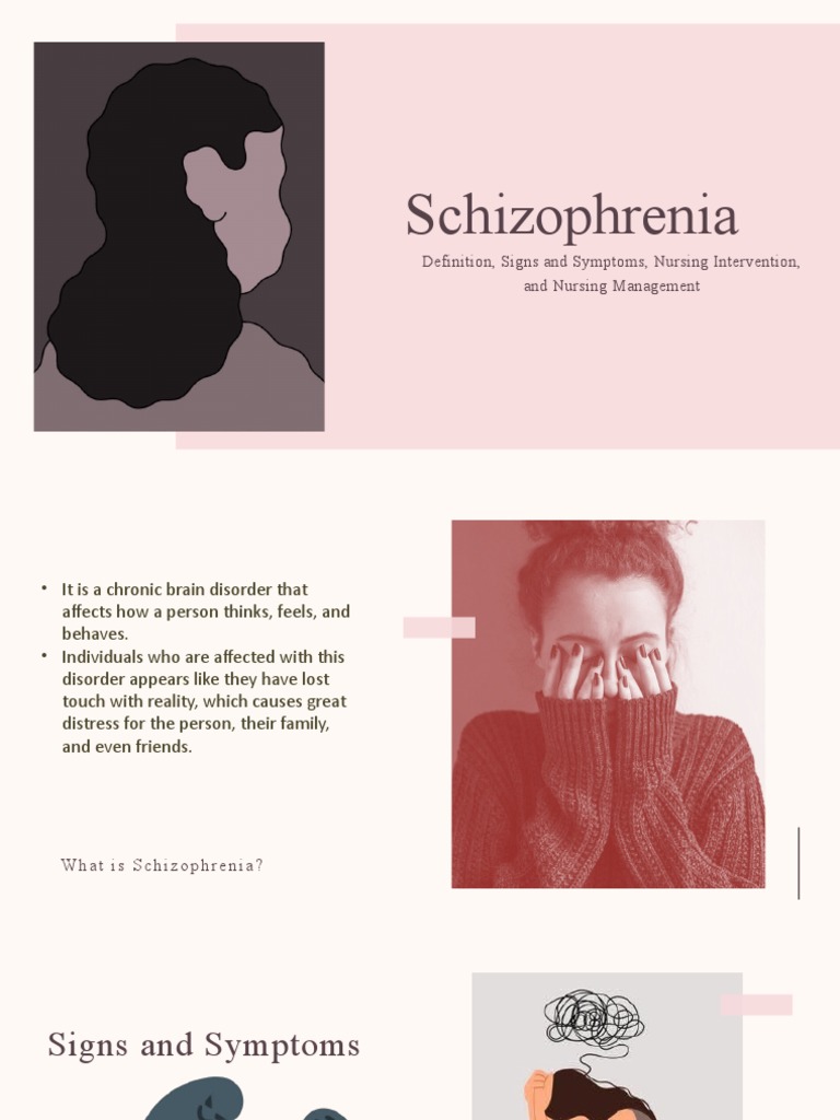 Pink and Cream Basic Presentation Template | PDF | Schizophrenia | Mental Disorder