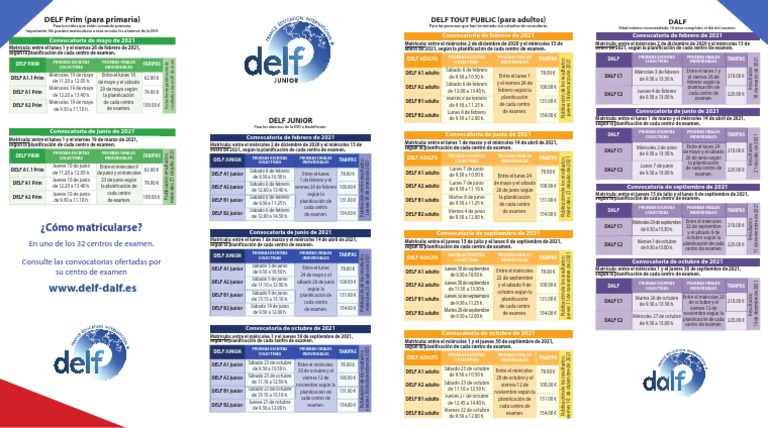 Calendario Delf | PDF | Educación avanzada