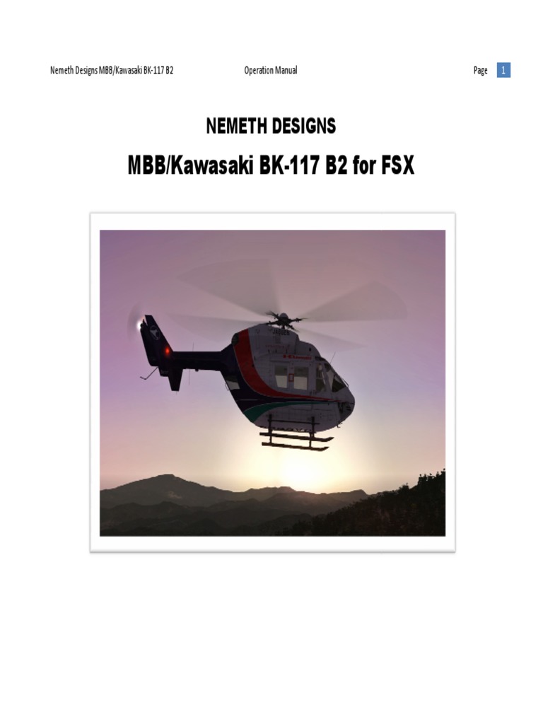 ND Bk117 FSX Manual | PDF | Helicopter Rotor | Empennage