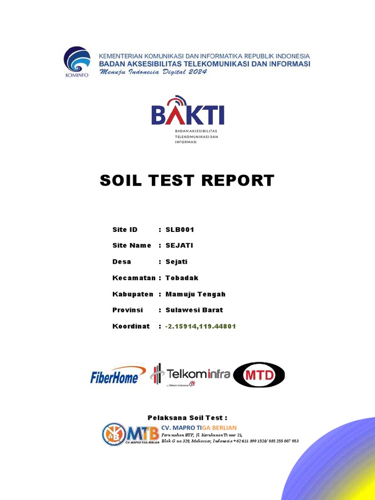 SLB001 - Sejati - Soil Test Report | PDF
