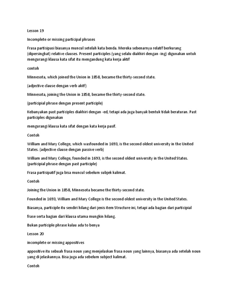 Toefl Lesson 19 & 20 | PDF