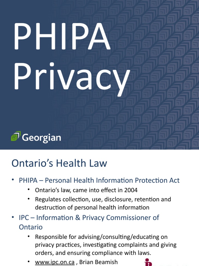 PHIPA | PDF | Privacy | Health Care