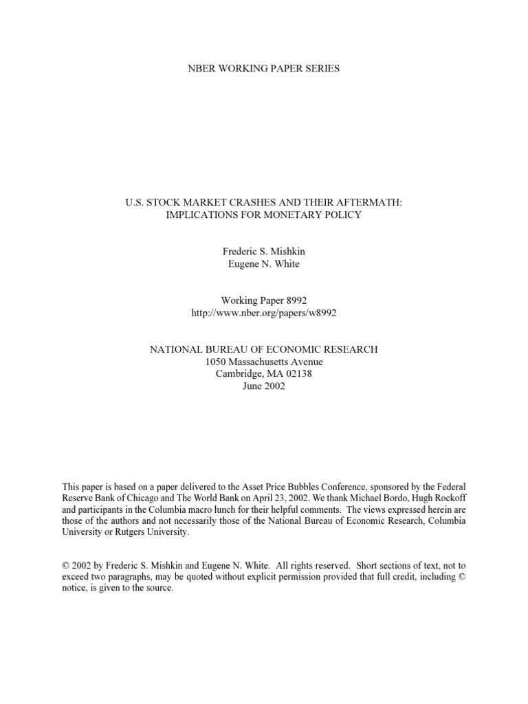 Us Stock Market Case Study | PDF | Stock Market Crash | Federal Reserve