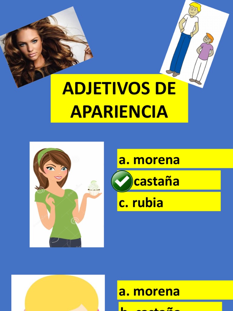 Adjetivos de Apariencia Diccionario de Imagenes Prueba - 96121 | PDF ...