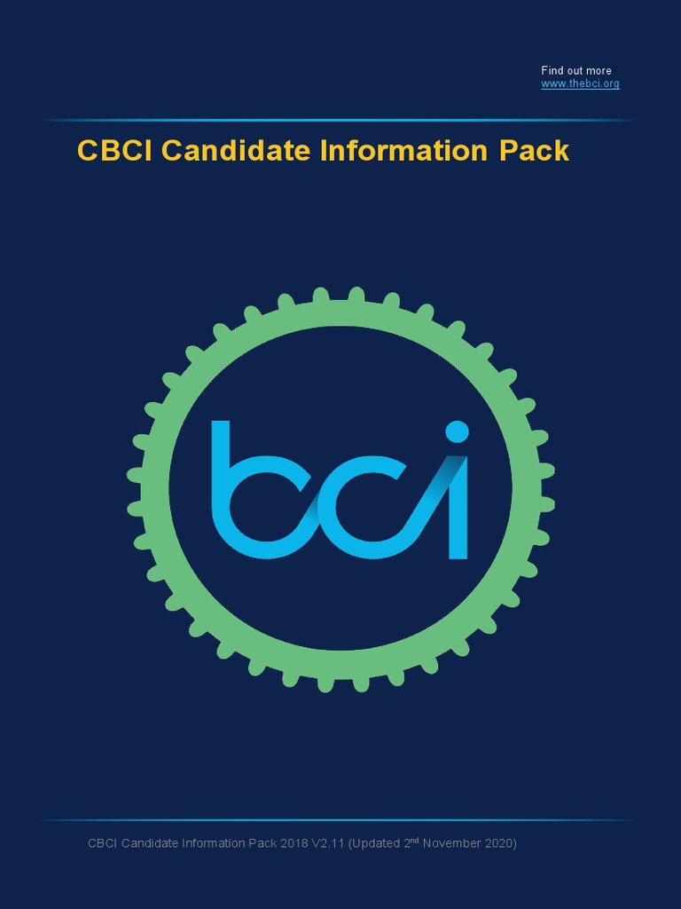 CBCI Candidate Information Pack (2019) | PDF | Test (Assessment) | Internet