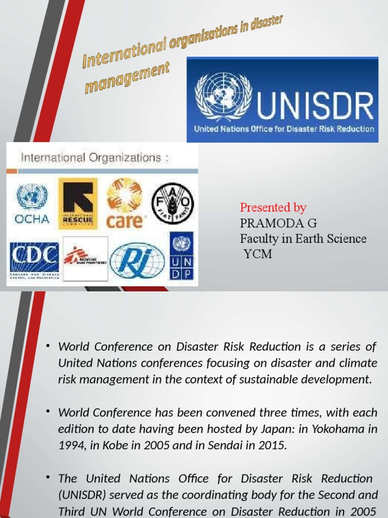 An Overview of Key Organizations Involved in Disaster Risk Reduction ...