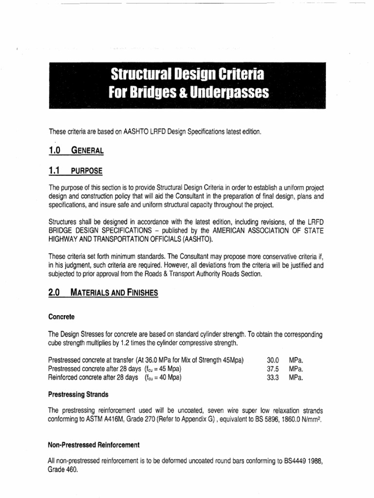 RTA Design Criteria | PDF