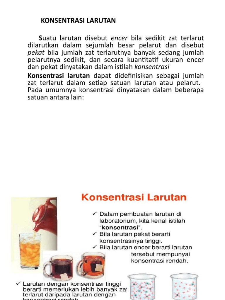 LARUTAN DAN KONSENTRASI Pert 2 | PDF