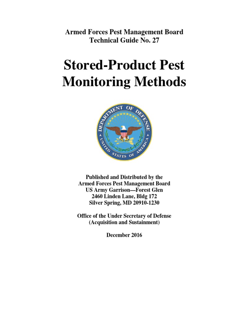 Stored-Product Pest Monitoring Methods: Armed Forces Pest Management ...