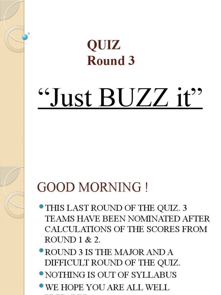 Quiz Round 3 Final Presentation | PDF