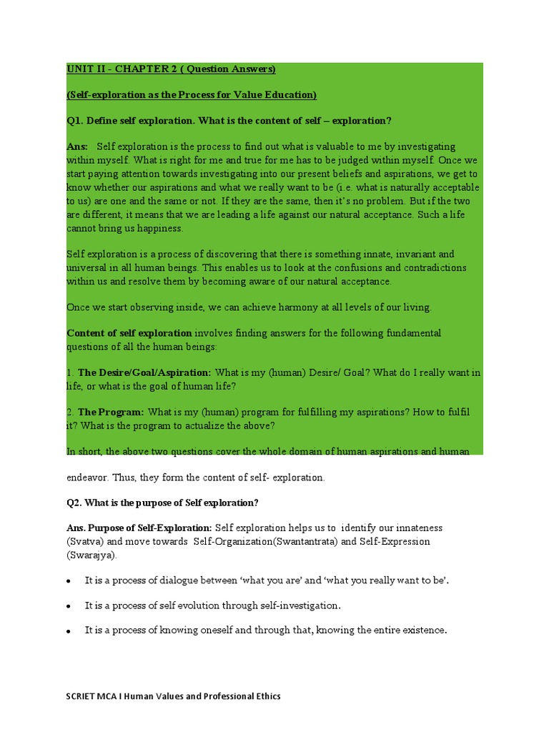 MCA - 1 - Human Values and Ethics-10 | PDF | Self | Motivation