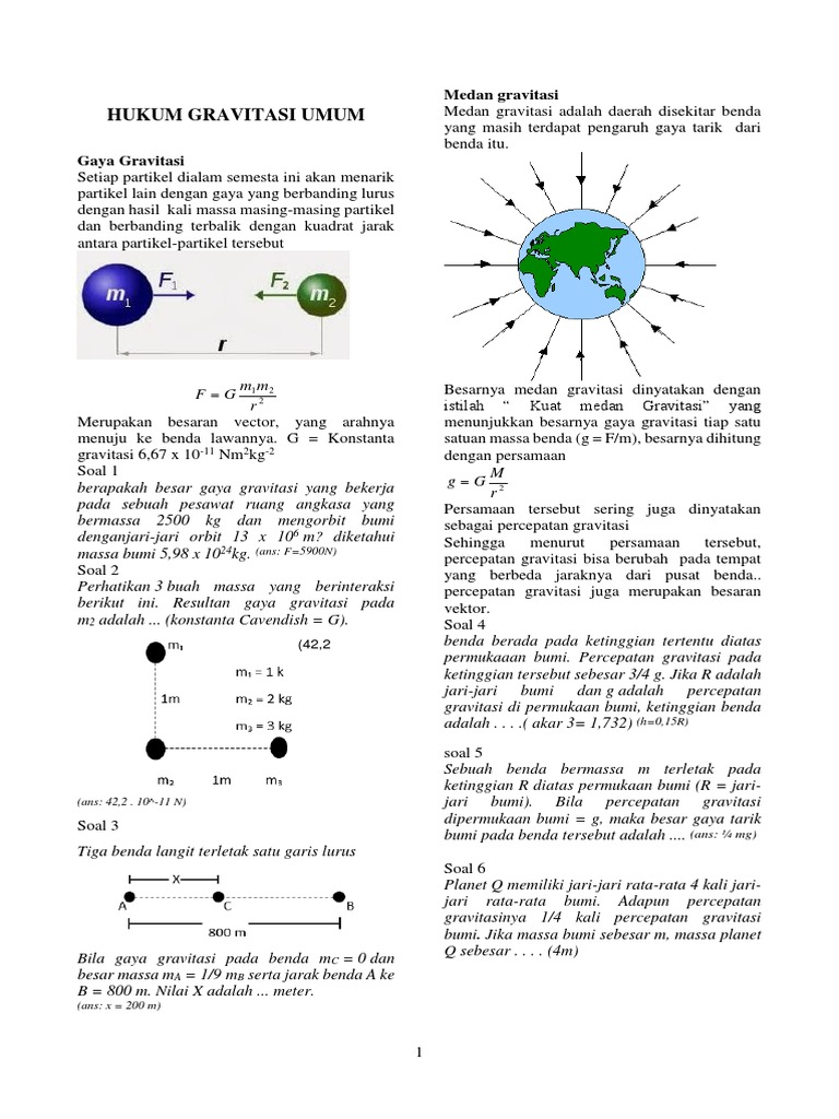 Hukum Gravitasi Newton Rev | PDF