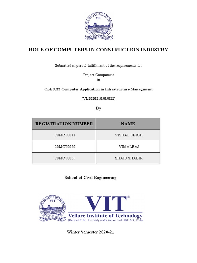 Computers Transforming Construction Industry | PDF | Computer Aided ...