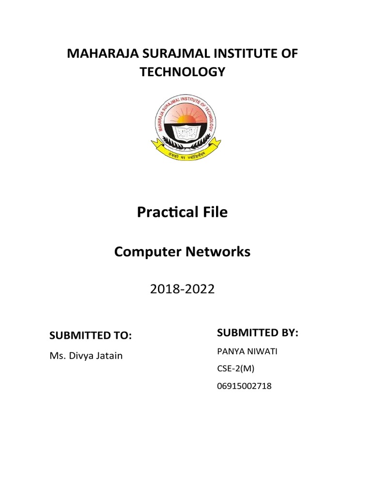 Practical File: Maharaja Surajmal Institute of Technology | PDF | Network Topology | Port ...