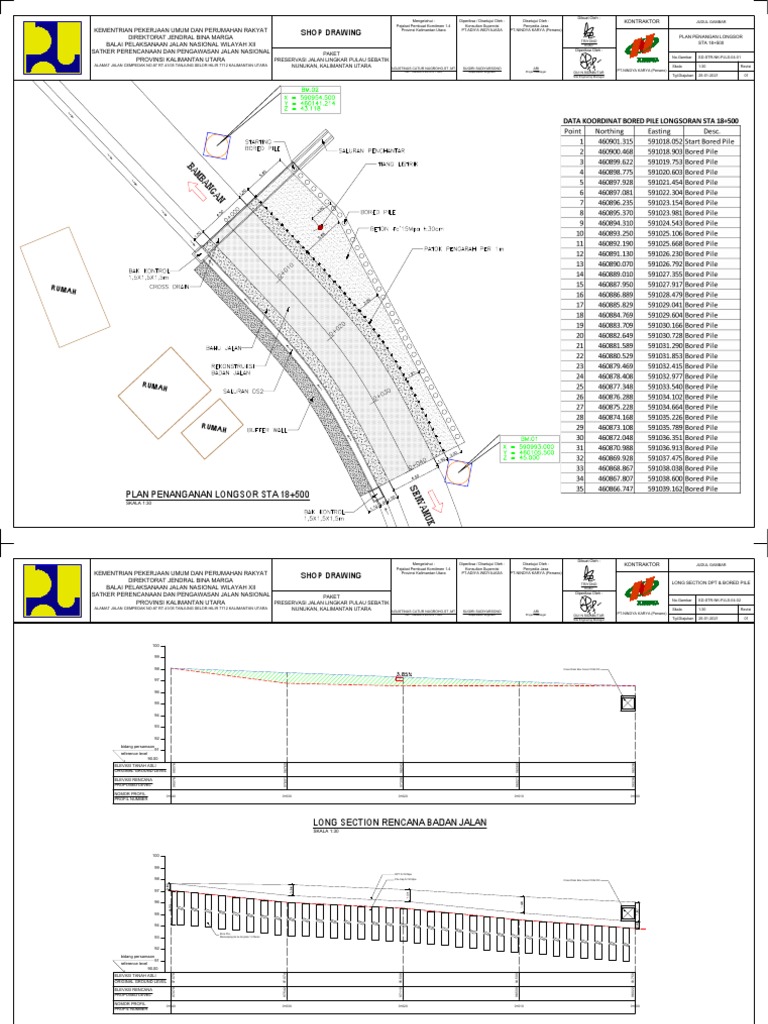 Shop Drawing Preservasi Jalan Sebatik | PDF