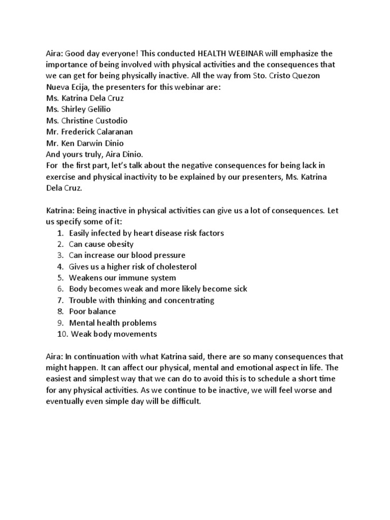 Script | Download Free PDF | Physical Fitness | Human Nature