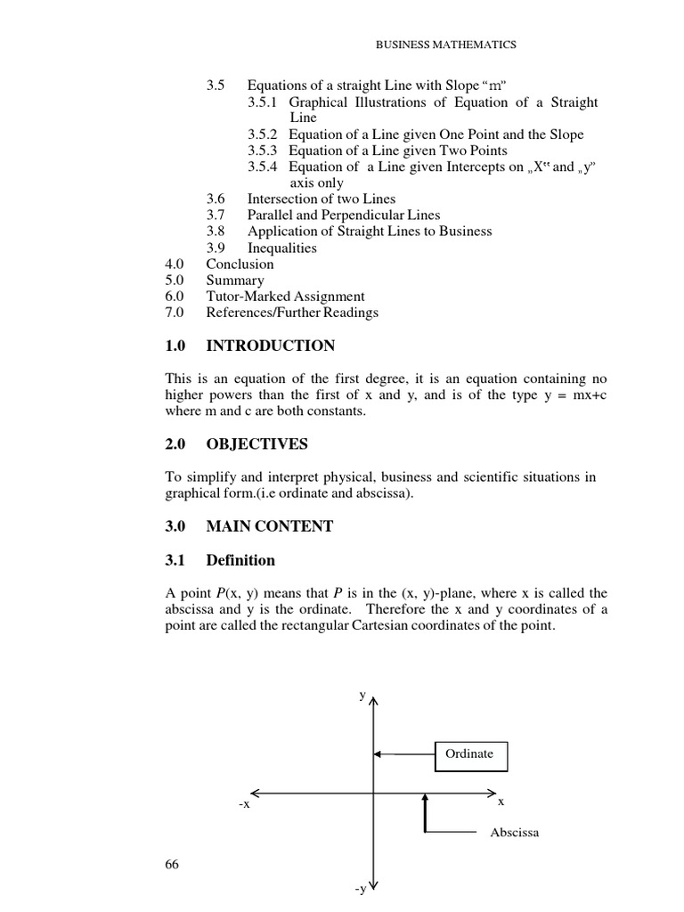 Introduction To Straight Lines (Students Study Material & Assignment ...