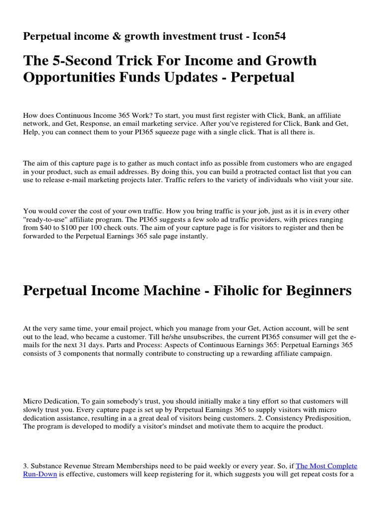 Perpetual Income 365 Tracxnsnnsrdpvgj | PDF