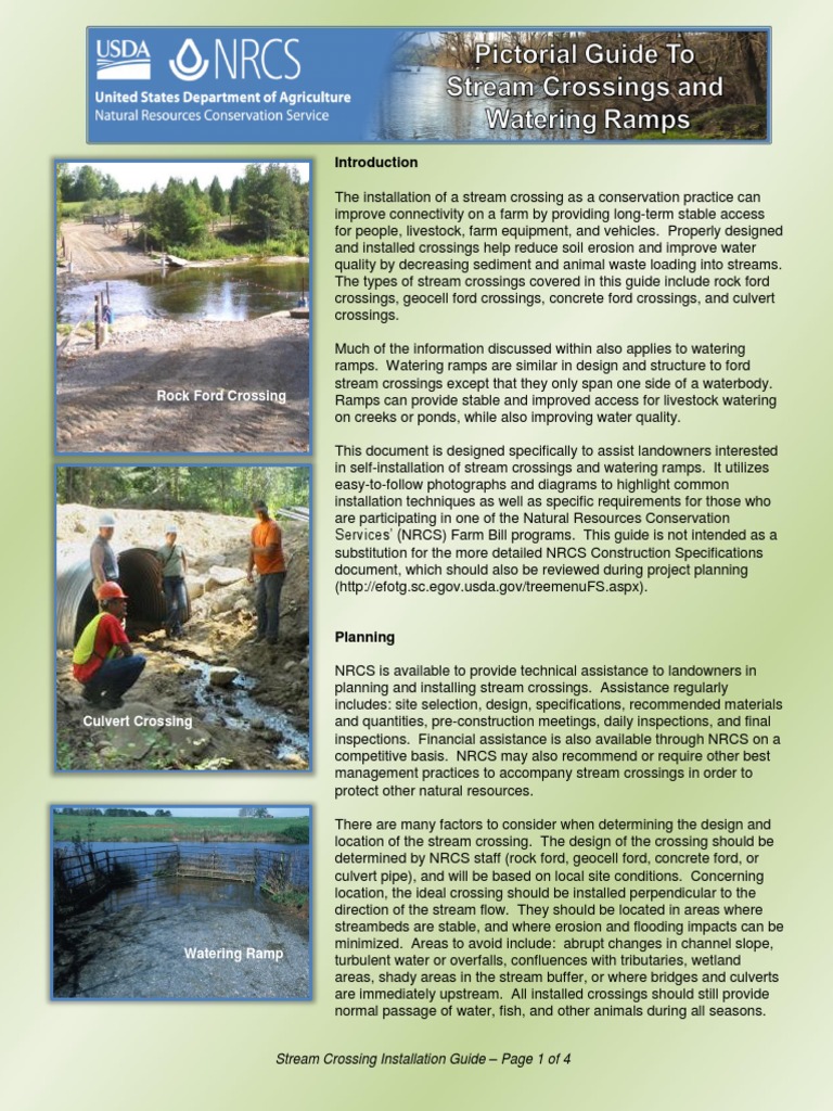 Ford Stream Crossing Installation Guide | PDF | Natural Resources ...