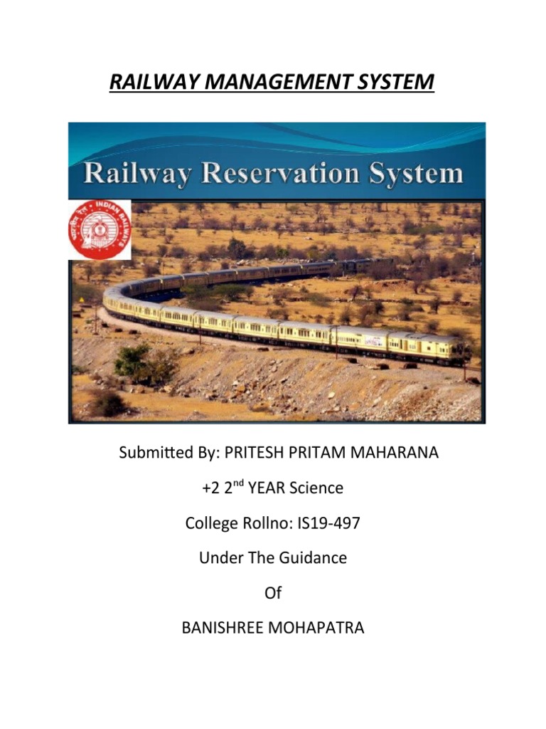 Railway Management System | PDF | Databases | Reliability Engineering