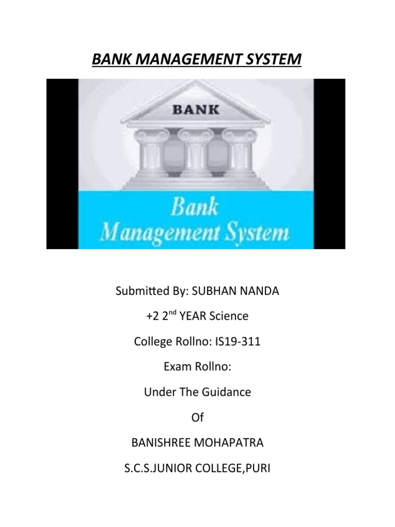 Bank Management System | PDF | Databases | Reliability Engineering