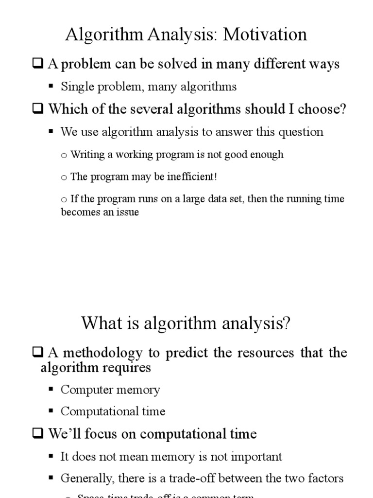 03 Algorithm Analysis | PDF | Time Complexity | Algorithms And Data ... 03 Algorithm Analysis | PDF | Time Complexity | Algorithms And Data ...