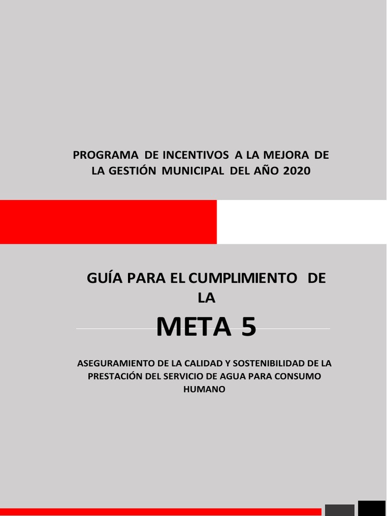 Meta5 Guia 2020 | PDF | Contraseña | Saneamiento