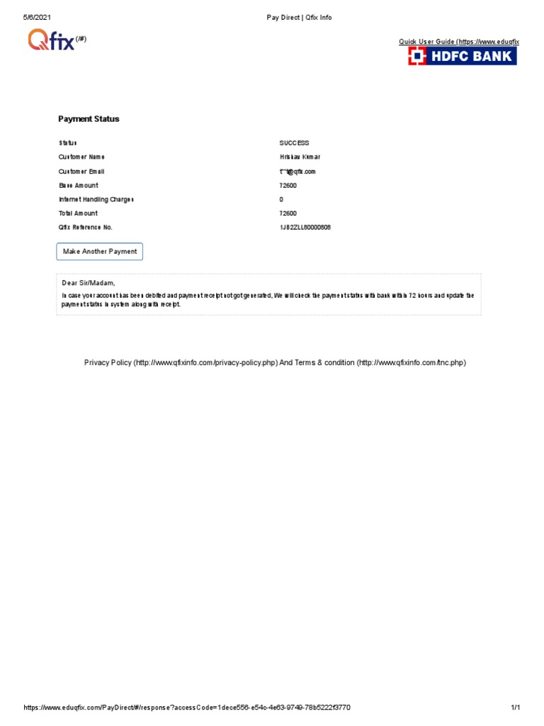 Pay Direct - Qfix Info | PDF