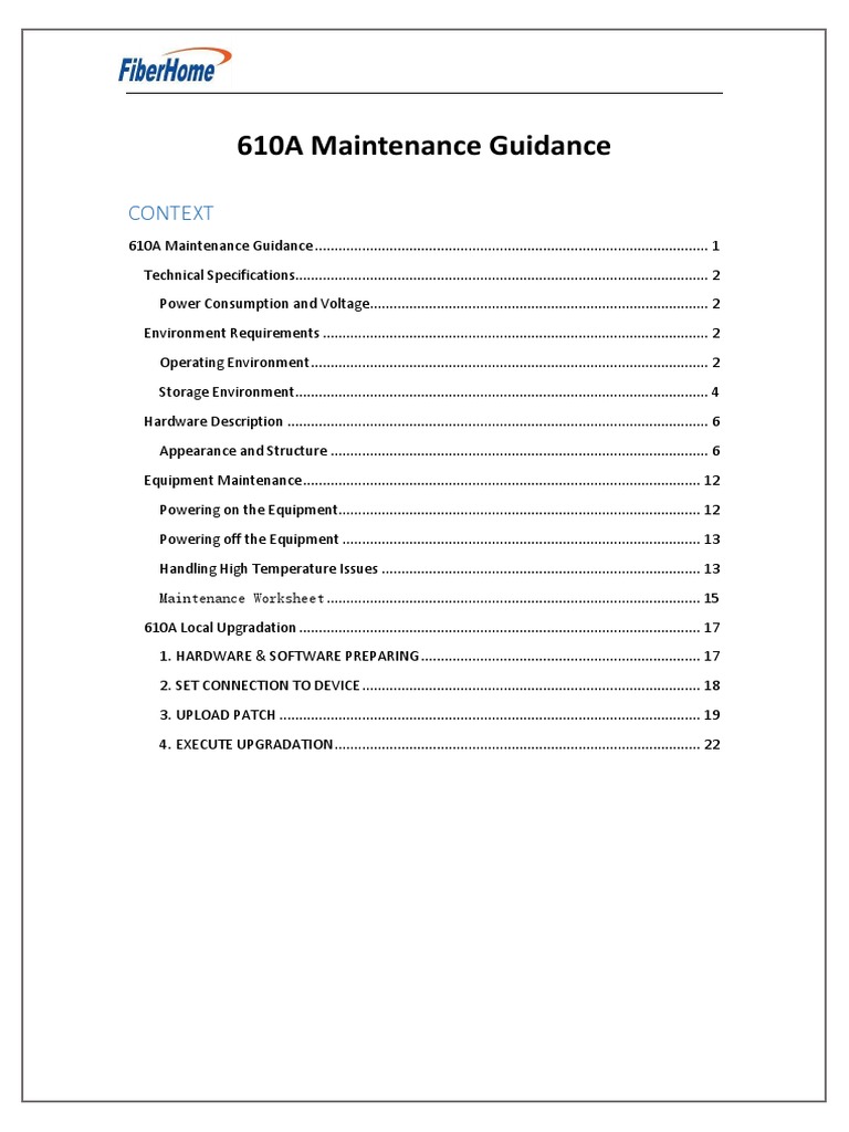 610A Equipment Maintenance Guide | PDF