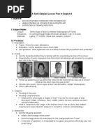 The Lottery Detailed Lesson Plan | PDF | Senses | Lesson Plan