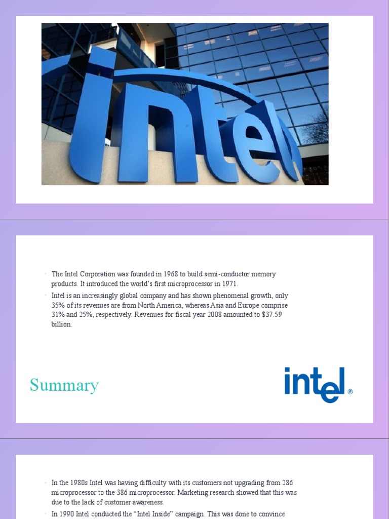 Intel Case Study | PDF | Intel | Survey Methodology