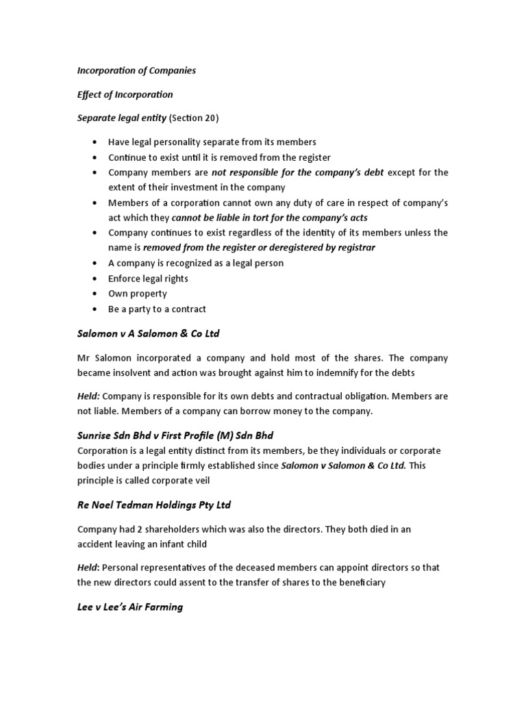 A Comprehensive Overview of the Legal Effects and Requirements of ...