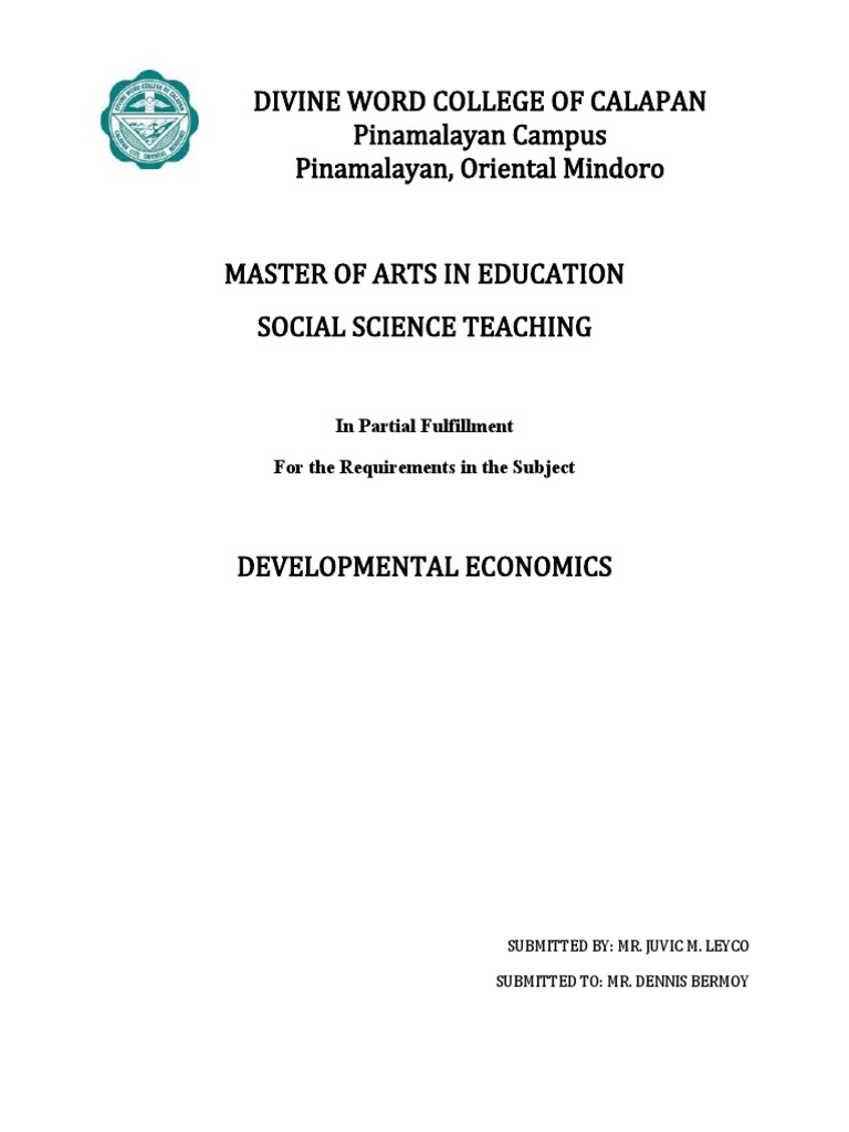 Developmental Economics Reflection Papers Pdf Macroeconomics Economies