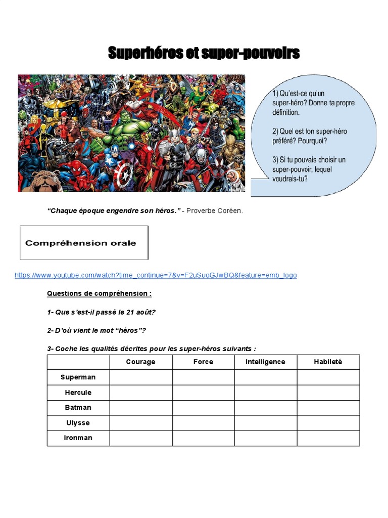 Superheroes | PDF | Super-héros | Linguistique