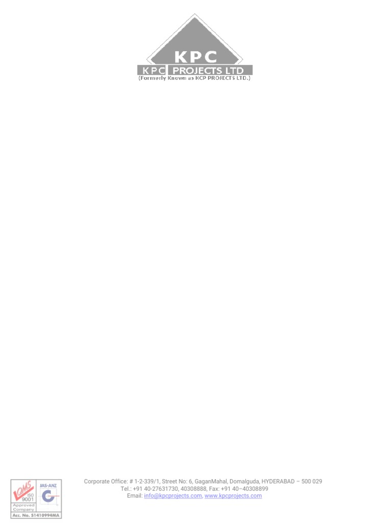 Contact details for KPC Projects corporate office in Hyderabad | PDF