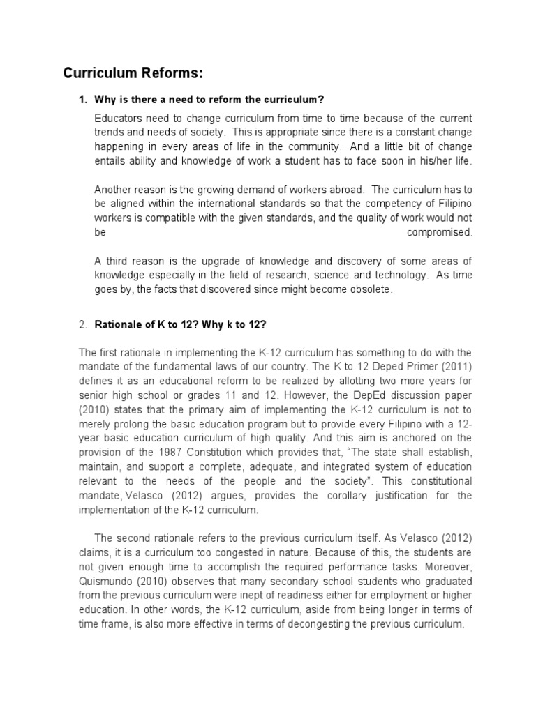 Curriculum Reforms:: 1. Why Is There A Need To Reform The Curriculum ...