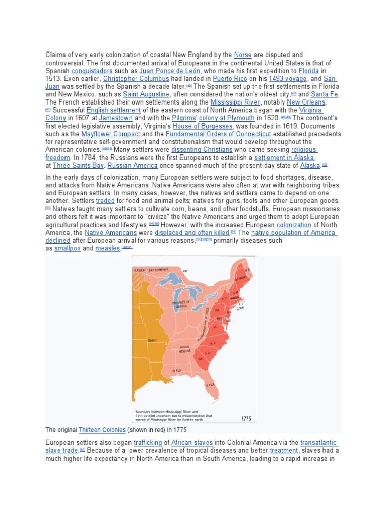 Thirteen Colonies: The Original (Shown in Red) in 1775 | PDF | European ...