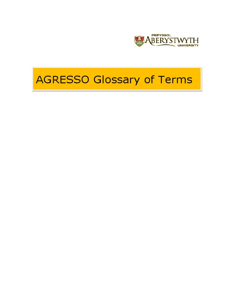 Agresso Glossary of Terms | PDF | Accounts Payable | Invoice
