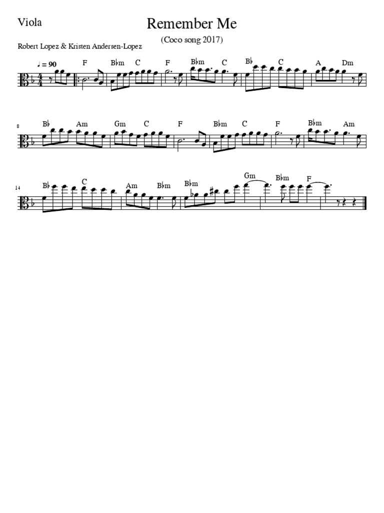 Remember Me Coco-Viola | PDF