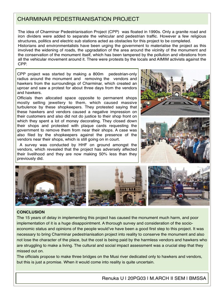 Charminar Pedestrianisation Project Summary | PDF | Transport