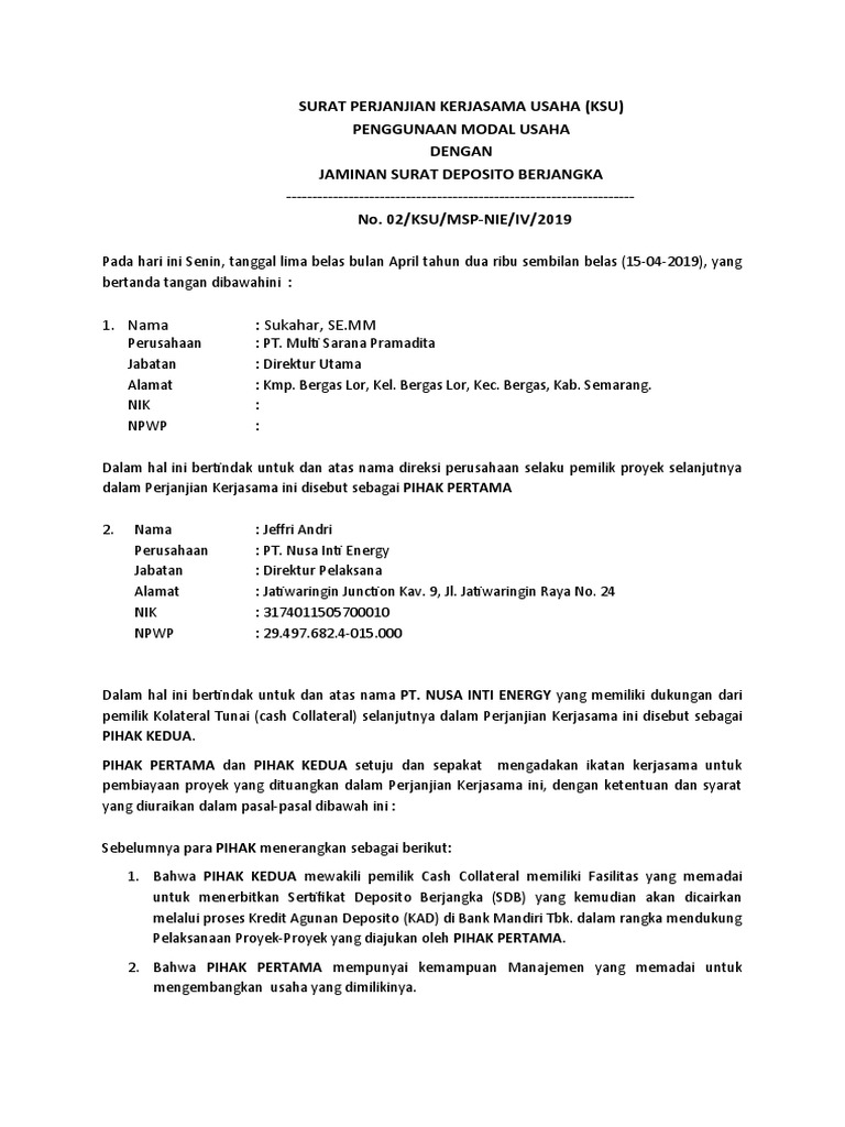 Draft Moa Kso Rs - Rev1 | PDF