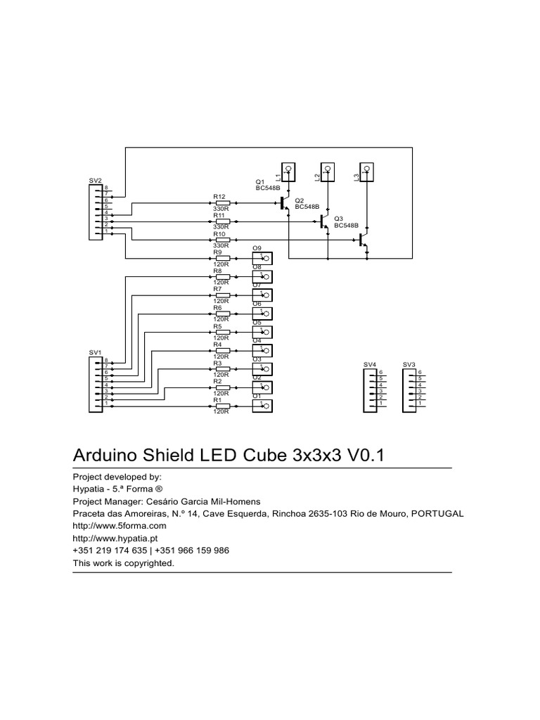 LED Cube 3x3x3 Arduino SCH | PDF